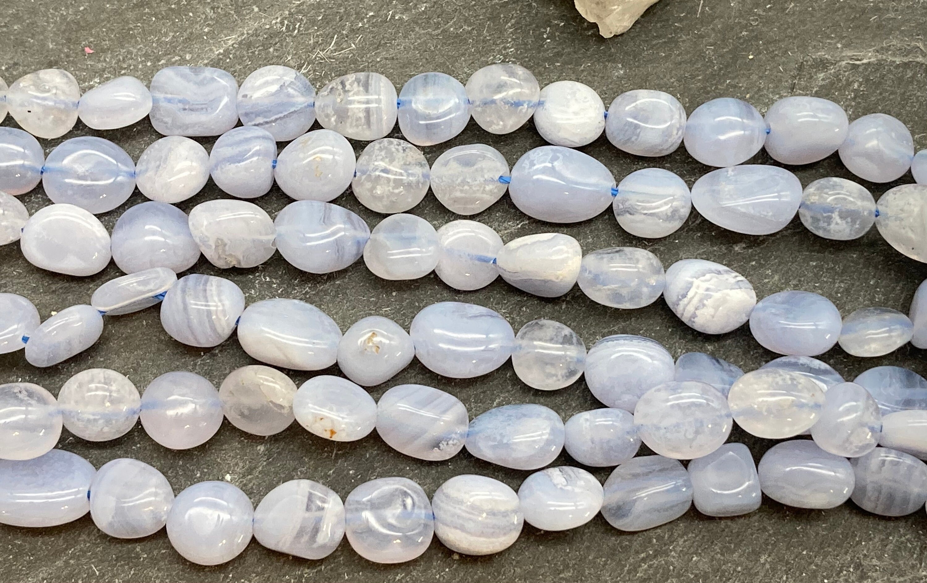 Natural Blue Lace Agate Nugget Beads Half or Full Strand - Etsy