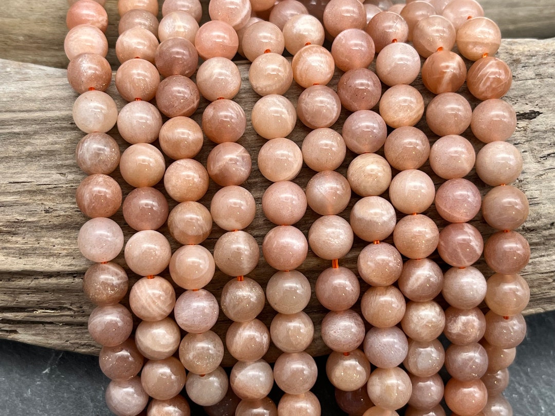 Natural Peach Moonstone Beads, 8mm, Moonstone, 8mm Beads, 8mm Moonstone ...