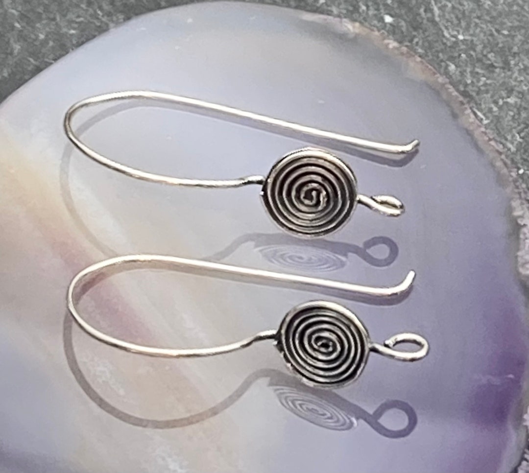 Sterling Silver Ear Wires, 20 Ga., Spiral Design - Etsy