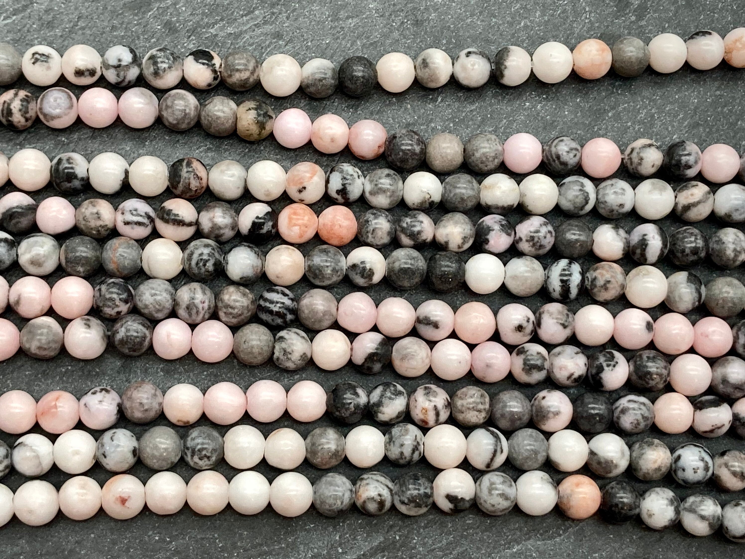 6mm Pink Zebra Jasper Round Full Strand or Half Strand - Etsy