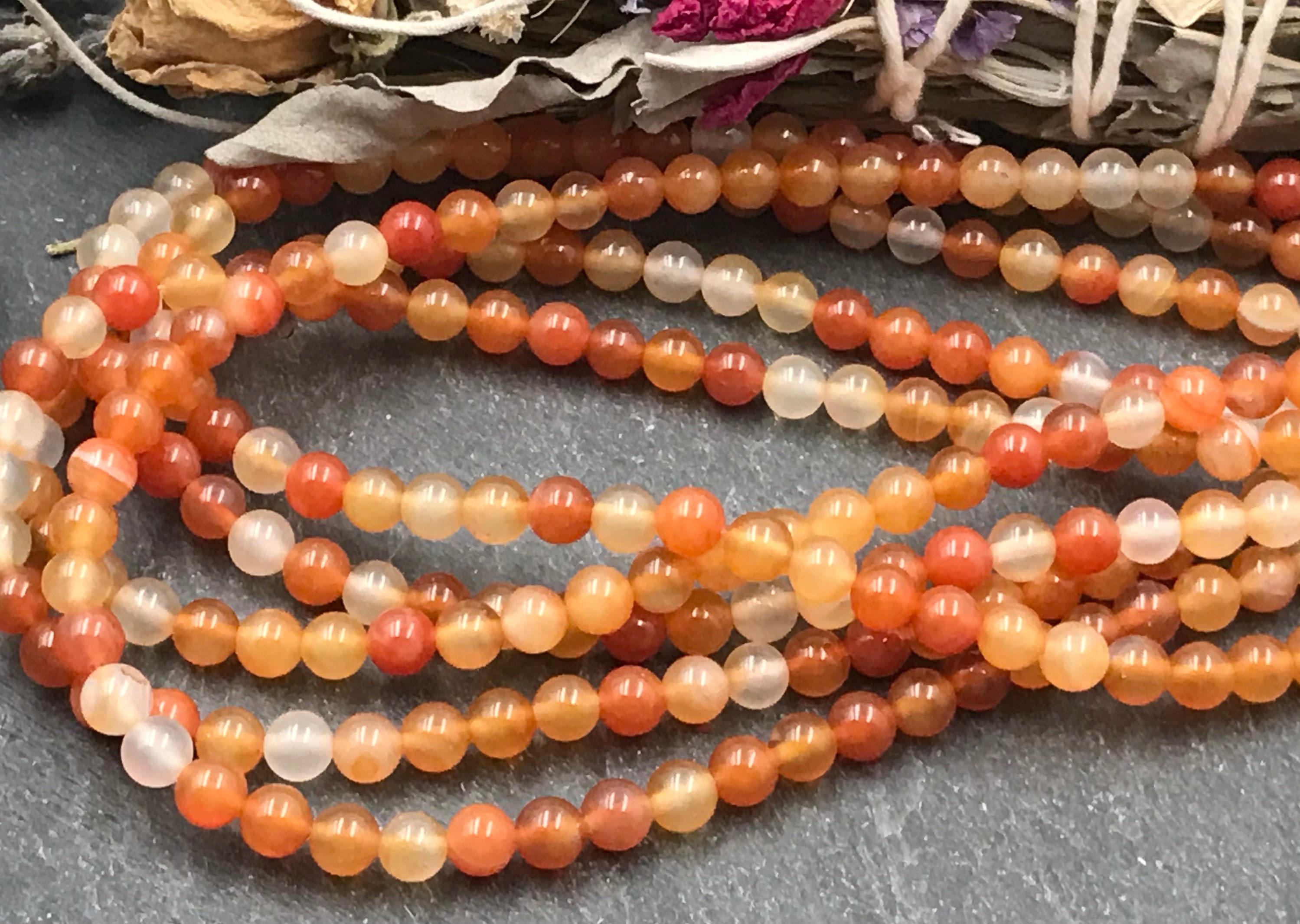 6mm Carnelian Beads Round Multi Tone Carnelian Gemstone | Etsy
