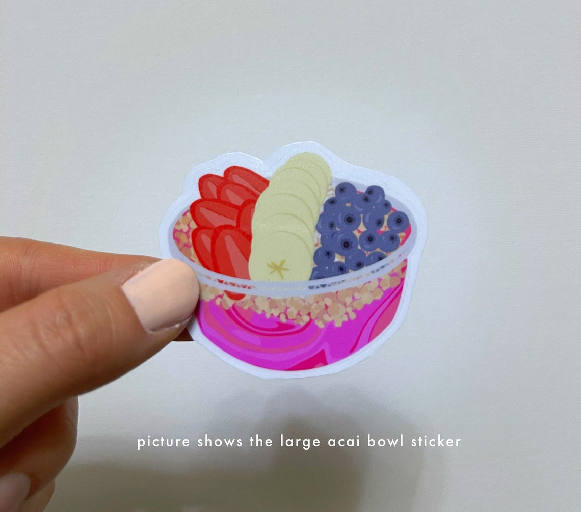 Acai Bowl Sticker (medium or Large) - Etsy