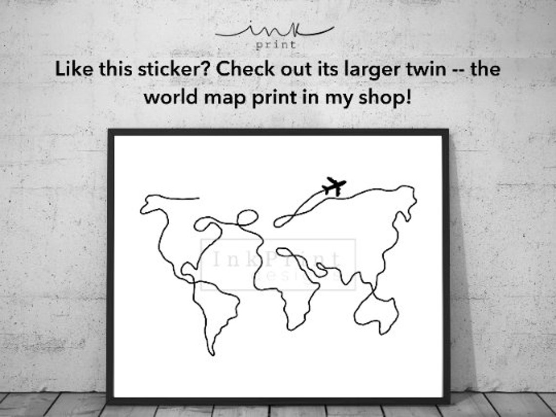Transparent World Map Sticker White, Clear World Map Sticker, Travel ...