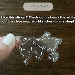 Transparent World Map Sticker, Clear World Map Sticker, Travel, Vector ...