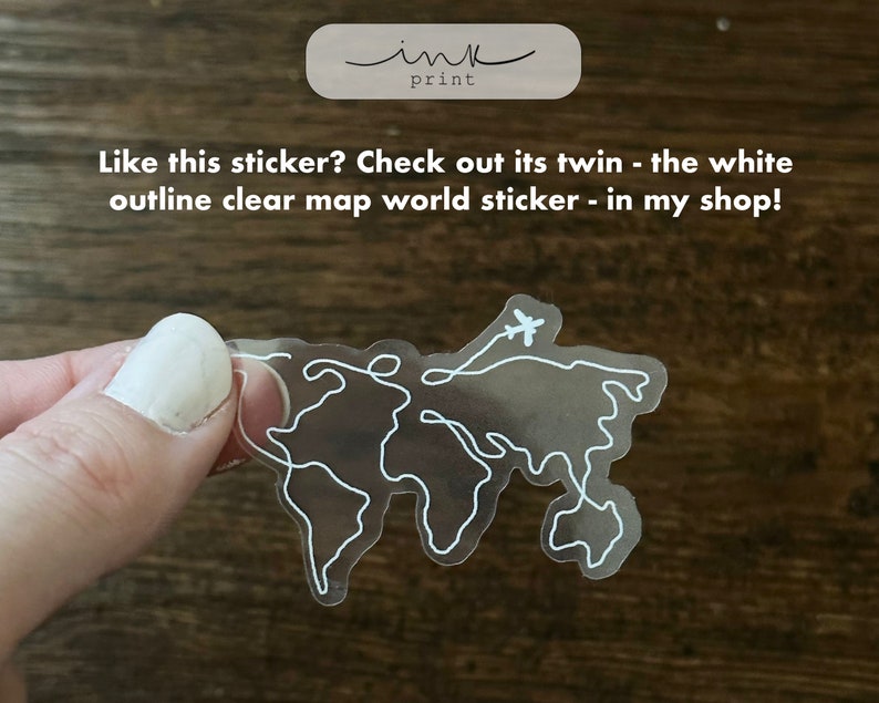 Transparent World Map Sticker, Clear World Map Sticker, Travel, Vector ...