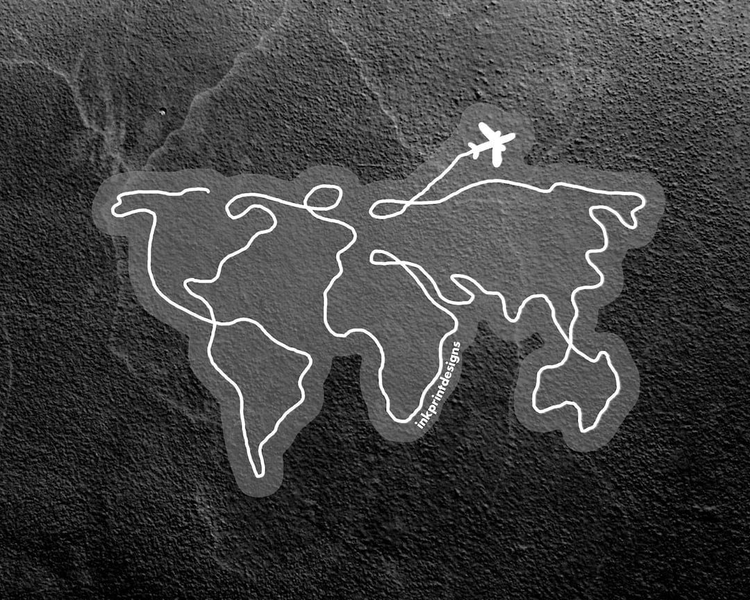 Transparent World Map Sticker White, Clear World Map Sticker, Travel ...