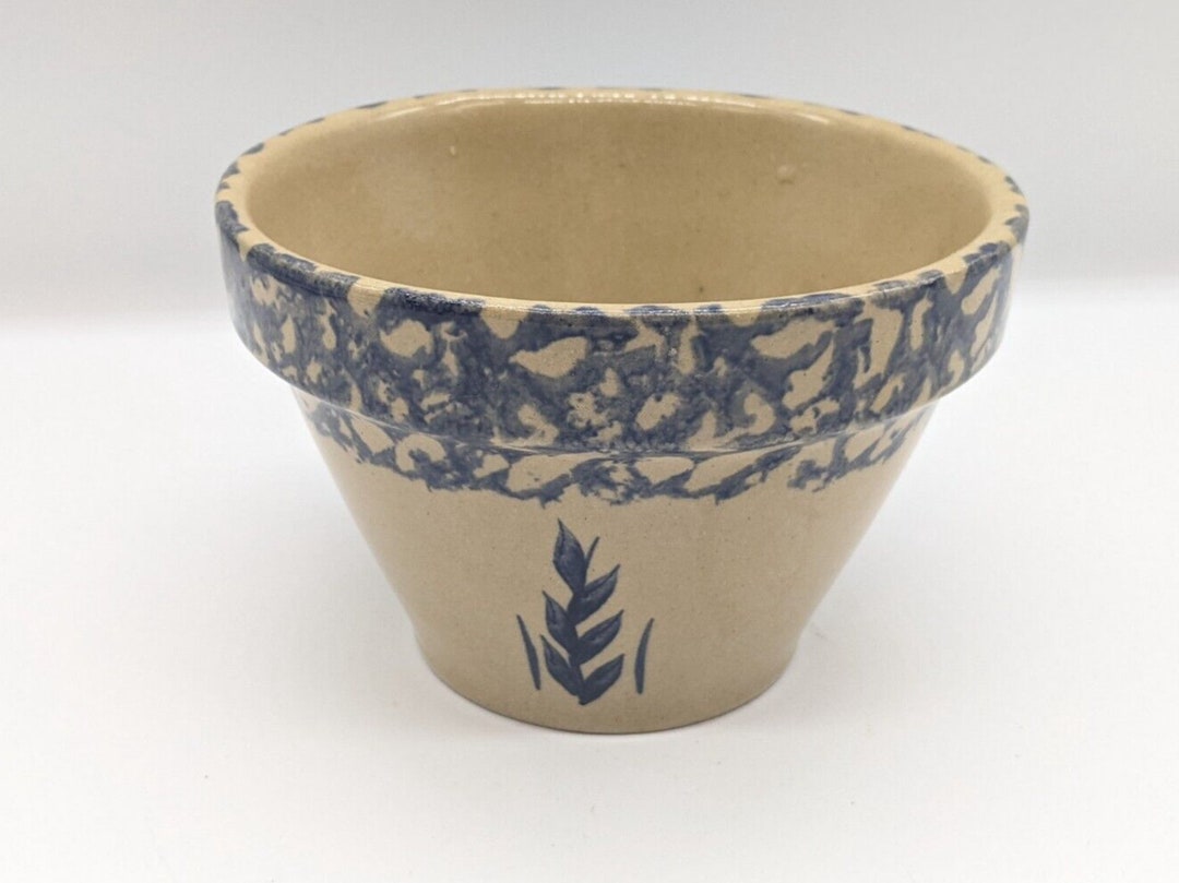 Robinson Ransbottom Blue Spongeware Wheat Bowl 6" - Etsy
