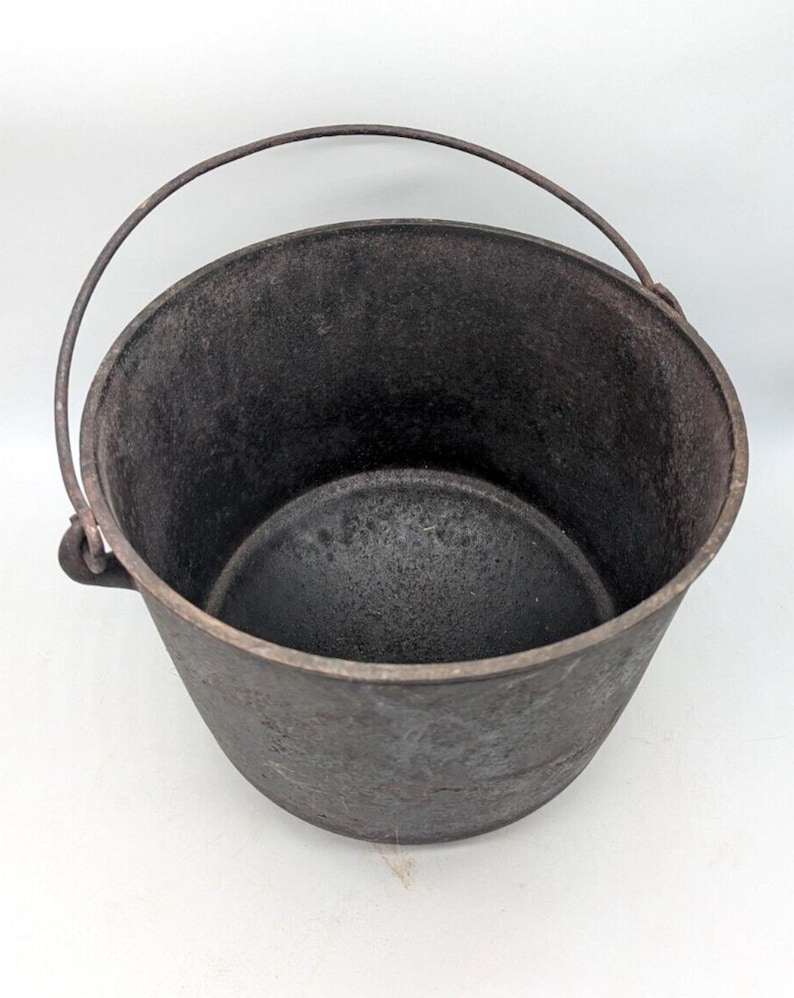 Antique O.P. & Co Gate Marked Cast Iron Hanging Pot W/ Bail Handle - Etsy