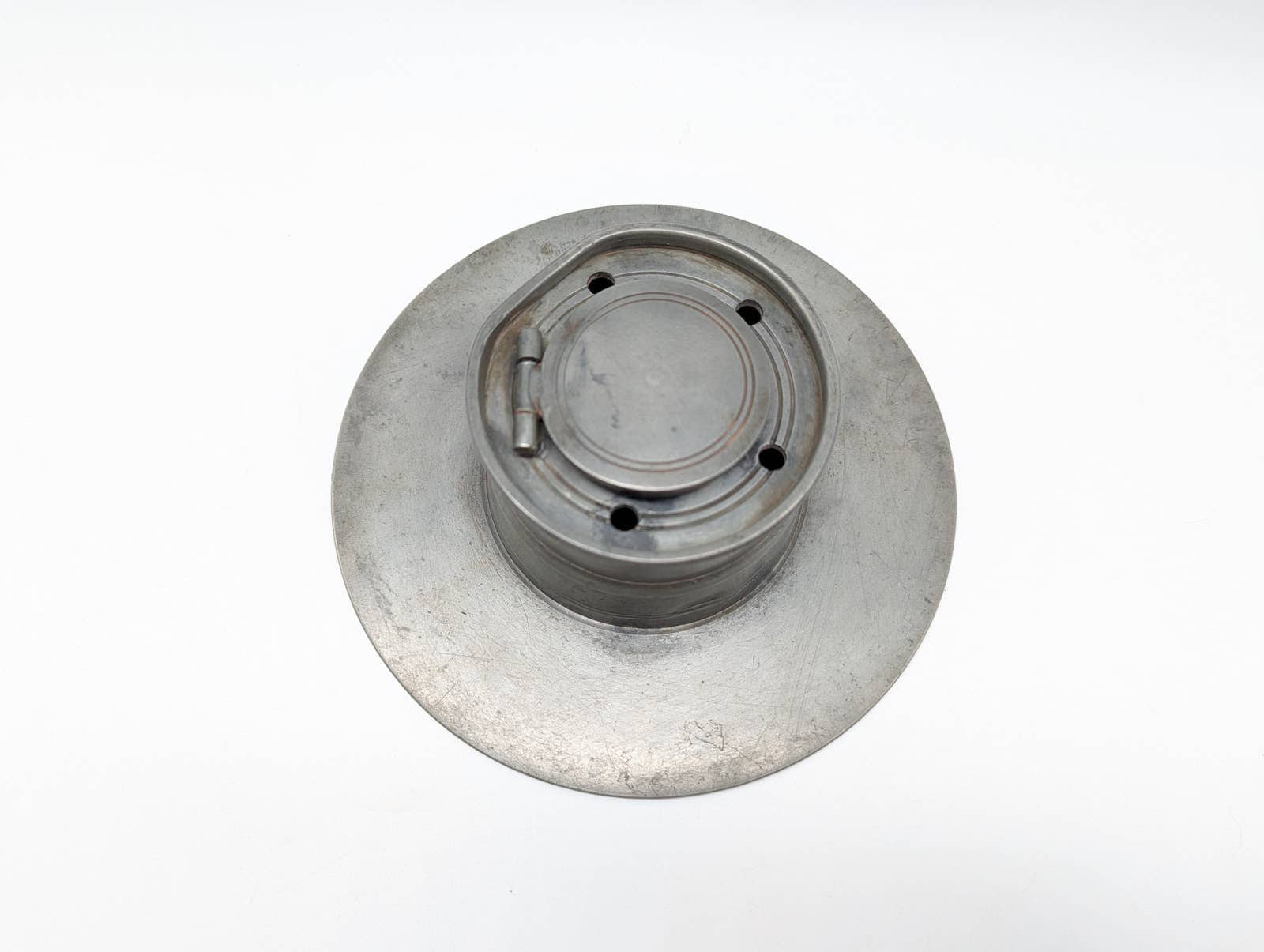 Antique English Pewter Capstan Inkwell With Quill Holes - Etsy