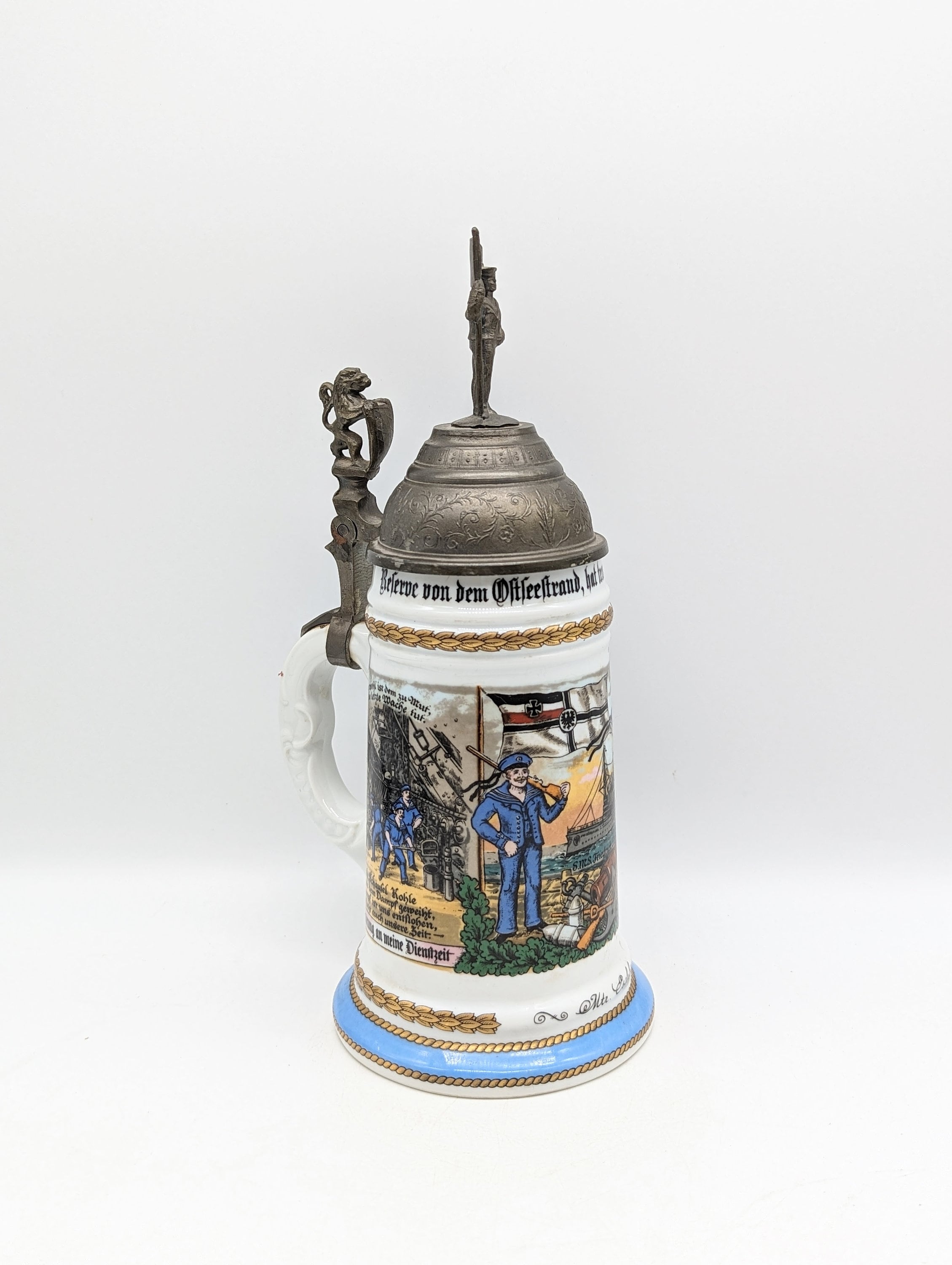 Vintage West German Reproduction Regimental Beer Stein Naval - Etsy