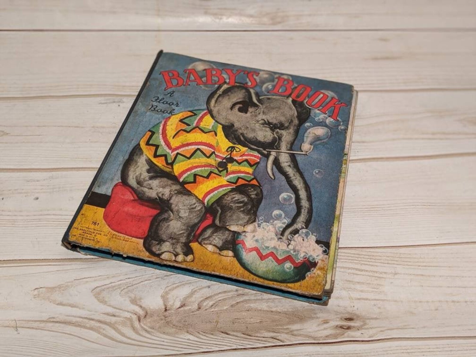 1940s Baby Floor Book Illustrated by Eleanor Madsen, Vintage Picture ...