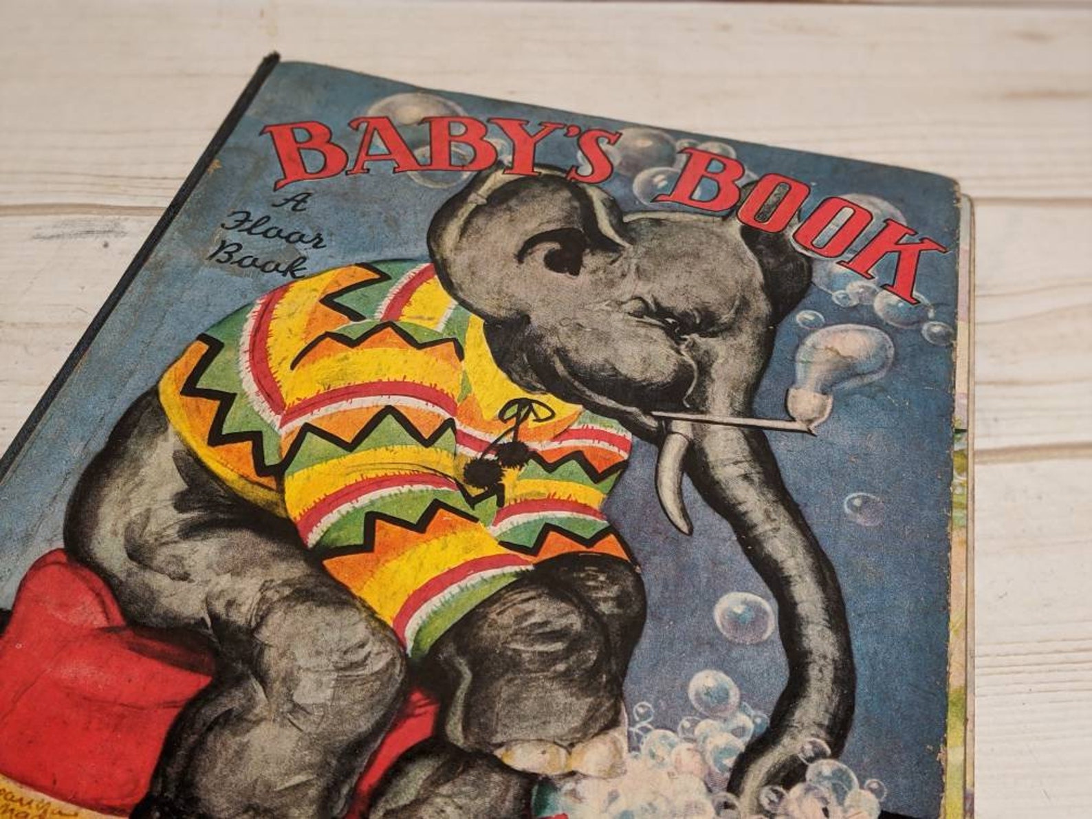 1940s Baby Floor Book Illustrated by Eleanor Madsen, Vintage Picture ...