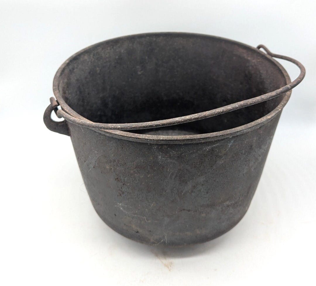 Antique O.P. & Co Gate Marked Cast Iron Hanging Pot W/ Bail Handle - Etsy