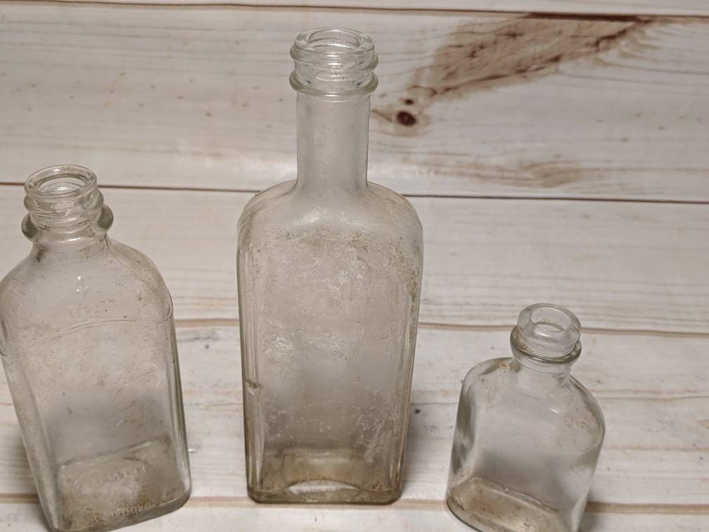 1930s Clear Bottle Lot Farmhouse Bottles Gift Shabby Chic - Etsy