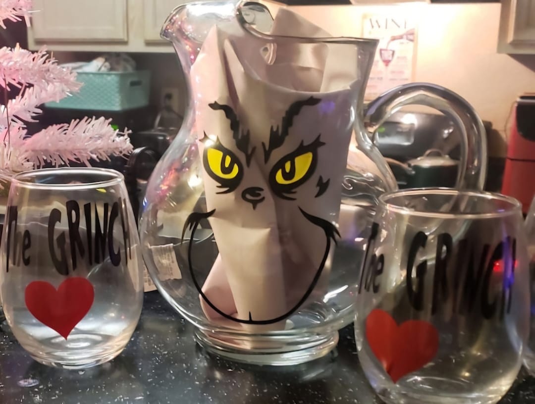 The Grinch Pitcher Set - Etsy
