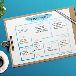 Printable Home Projects List Home to Do List Digital Download Honey Do ...