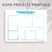Printable Home Projects List | Home to Do List | Digital Download ...