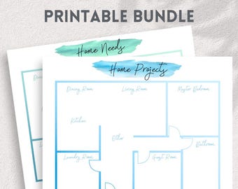 Printable Home Projects List | Home to Do List | Digital Download ...
