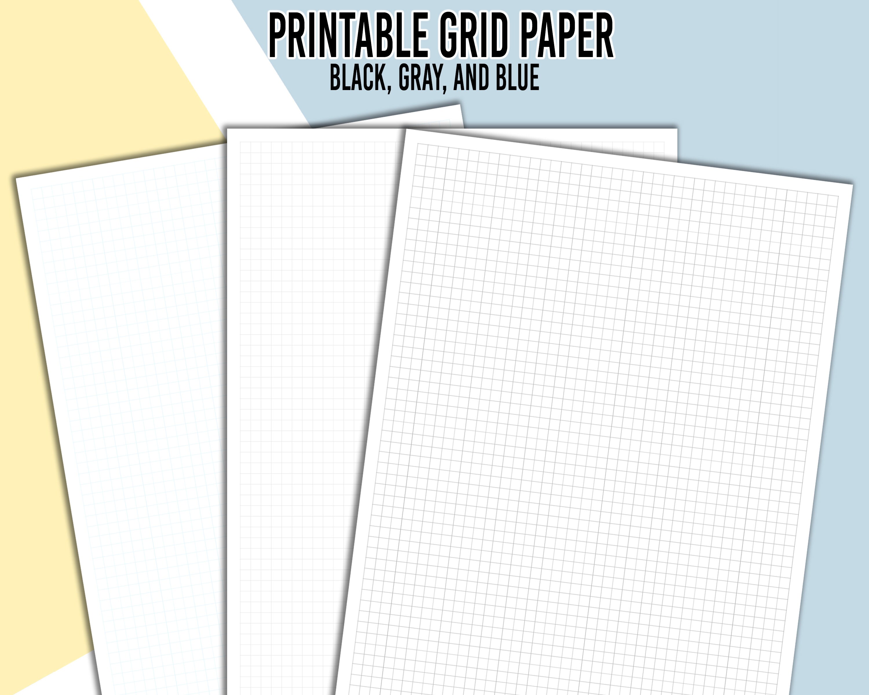 Printable Grid Lined Paper Digital Download Filler Paper PDF Download ...