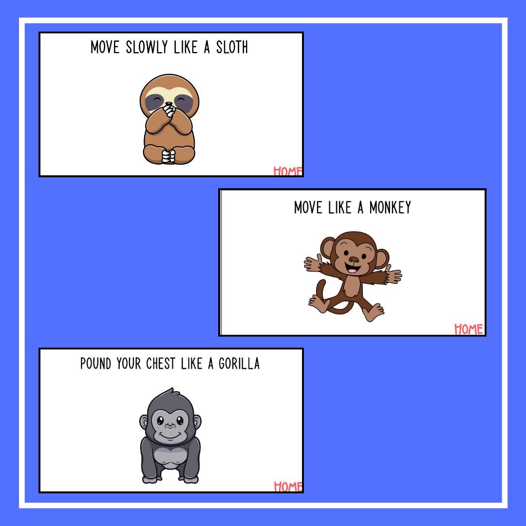 Zoo Animal Gross Motor Game Digital Version - Etsy