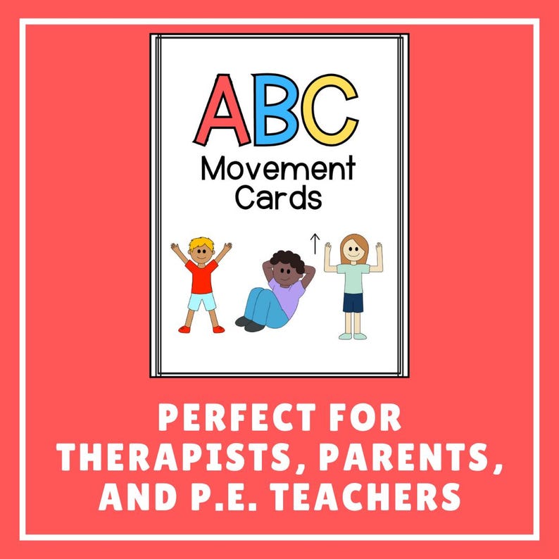 Alphabet ABC Gross Motor Cards | Movement & Learning Game - Etsy
