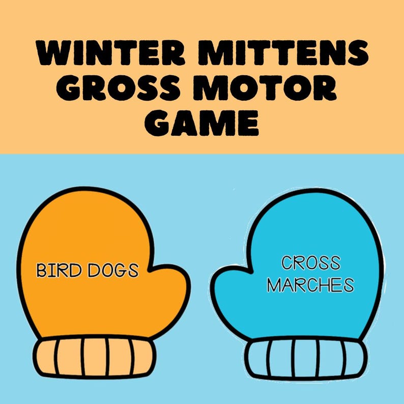 Winter Mittens Game Gross Motor & Movement Fun - Etsy