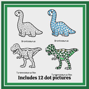 Fine Motor Skills Q-tip Dot Painting | Dinosaur Printable Activity - Etsy
