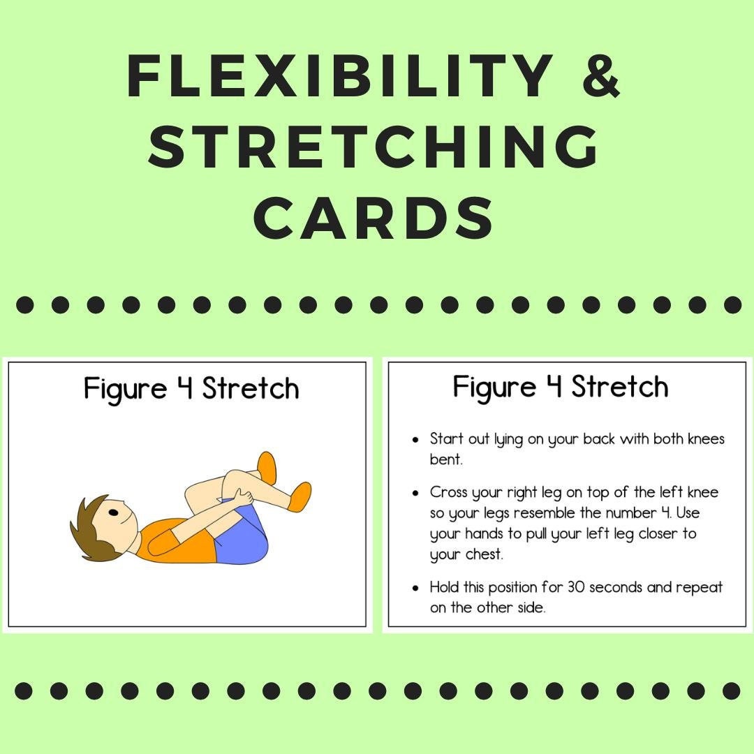 Stretching & Flexibility Exercise Cards | PT + OT Printable With ...