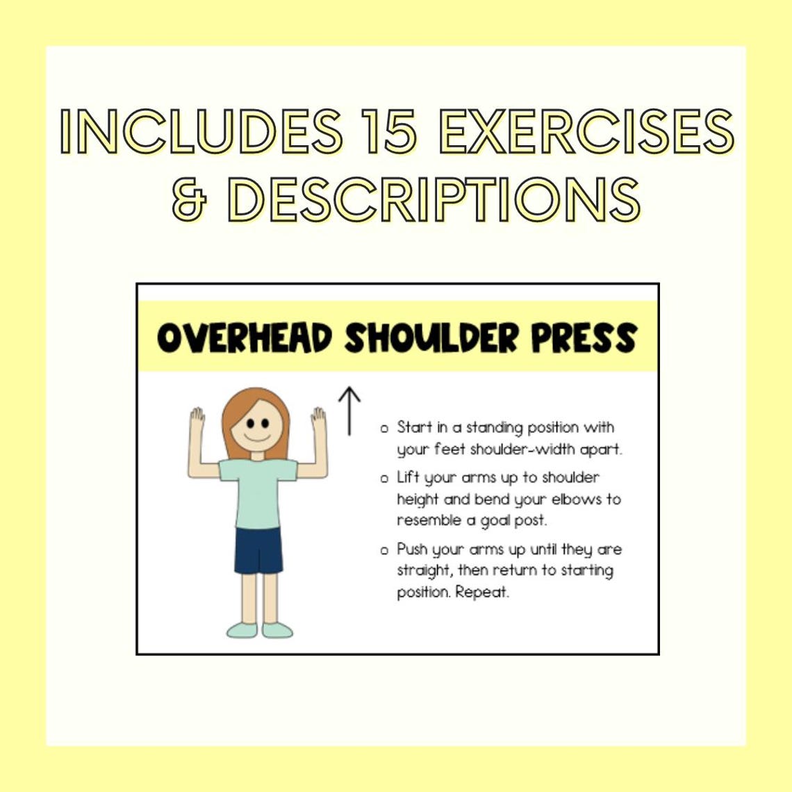 Upper Extremity Strengthening Posters | Large Cards for PT, OT, Phys Ed ...