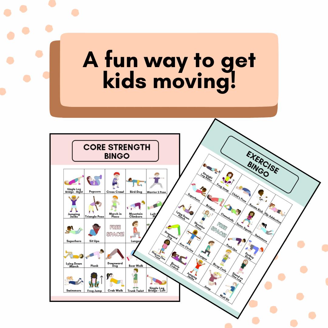 Exercise & Core Strength Bingo Bundle | PT, OT, Phys Ed Printable - Etsy