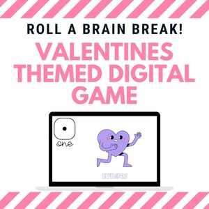 Roll A Brain Break | Valentine's Day Digital Gross Motor Game - Etsy