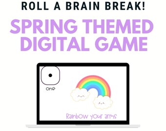Roll A Brain Break | Valentine's Day Digital Gross Motor Game - Etsy