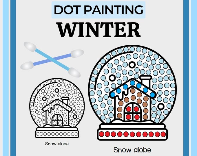 Winter Q-tip Tracing Sheets - Printable Preschool Worksheets for Fine ...