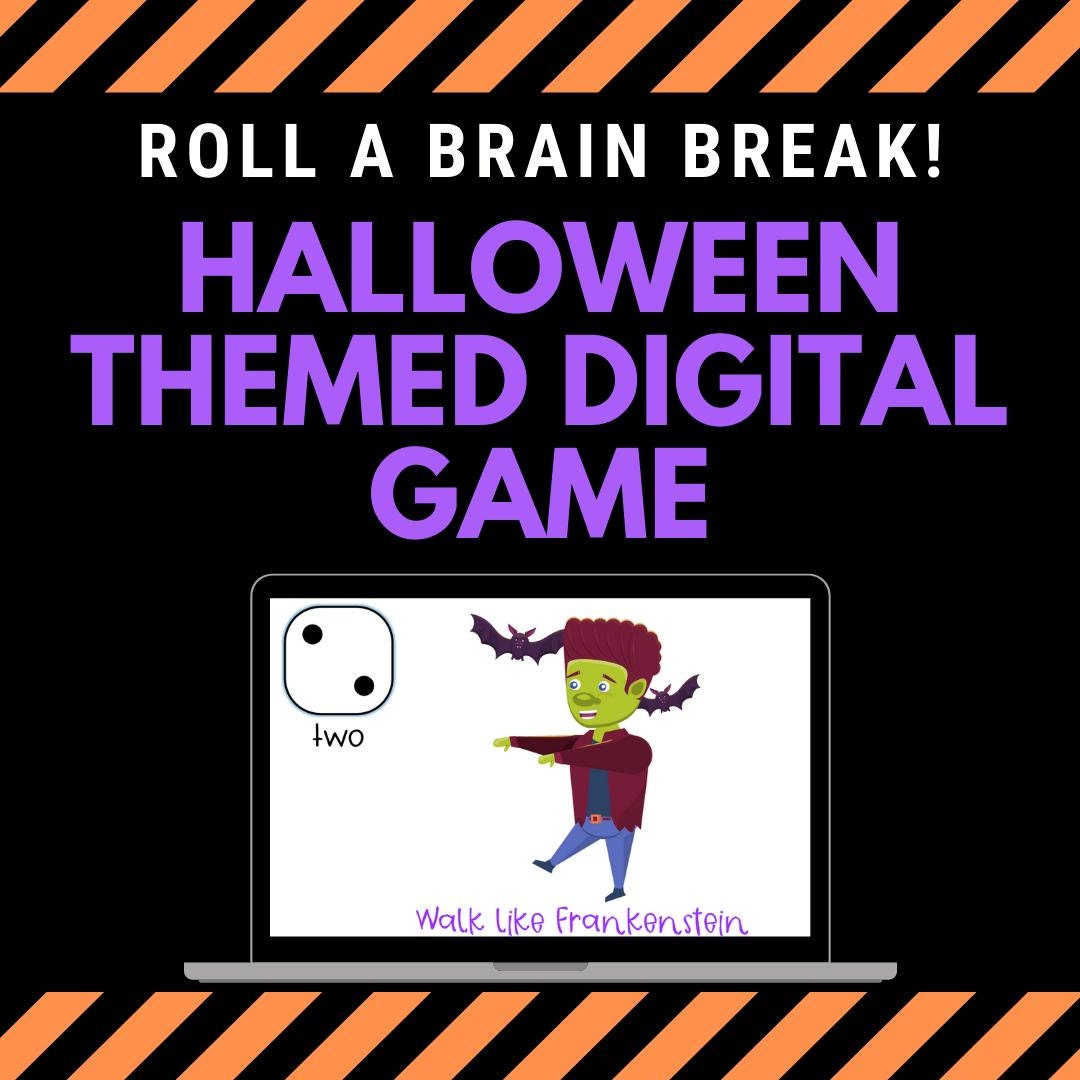 Roll A Brain Break Halloween Digital Gross Motor Game - Etsy
