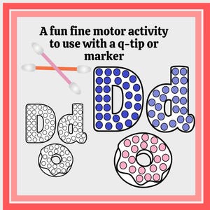Fine Motor Skills Q-tip Dot Painting Alphabet Printable Activity - Etsy