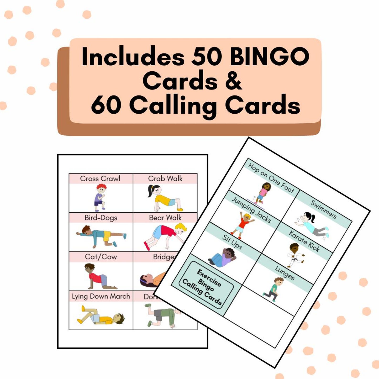 Exercise & Core Strength Bingo Bundle | PT, OT, Phys Ed Printable - Etsy