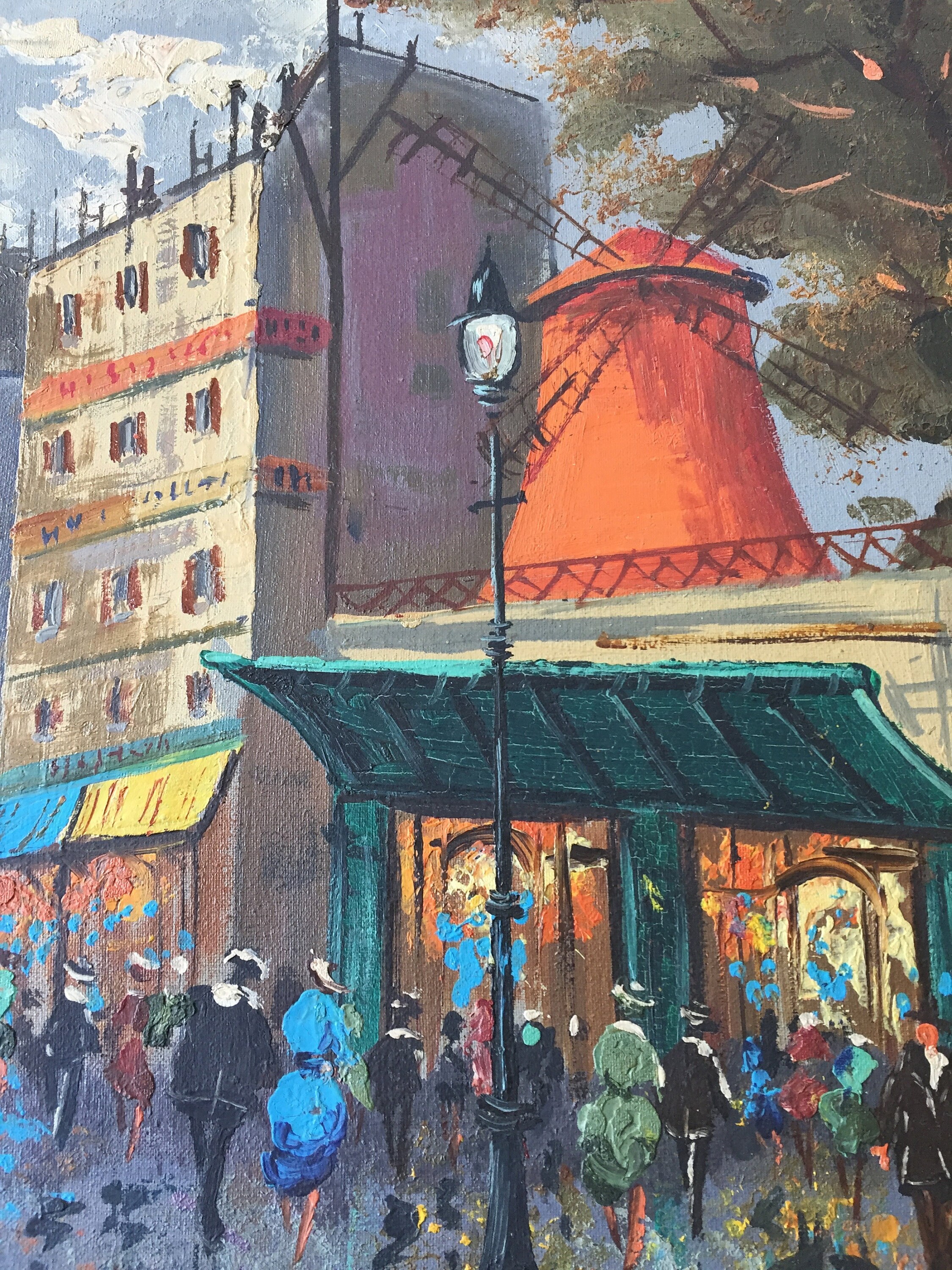 Original Painting MOULIN ROUGE Paris France Artist Reser | Etsy