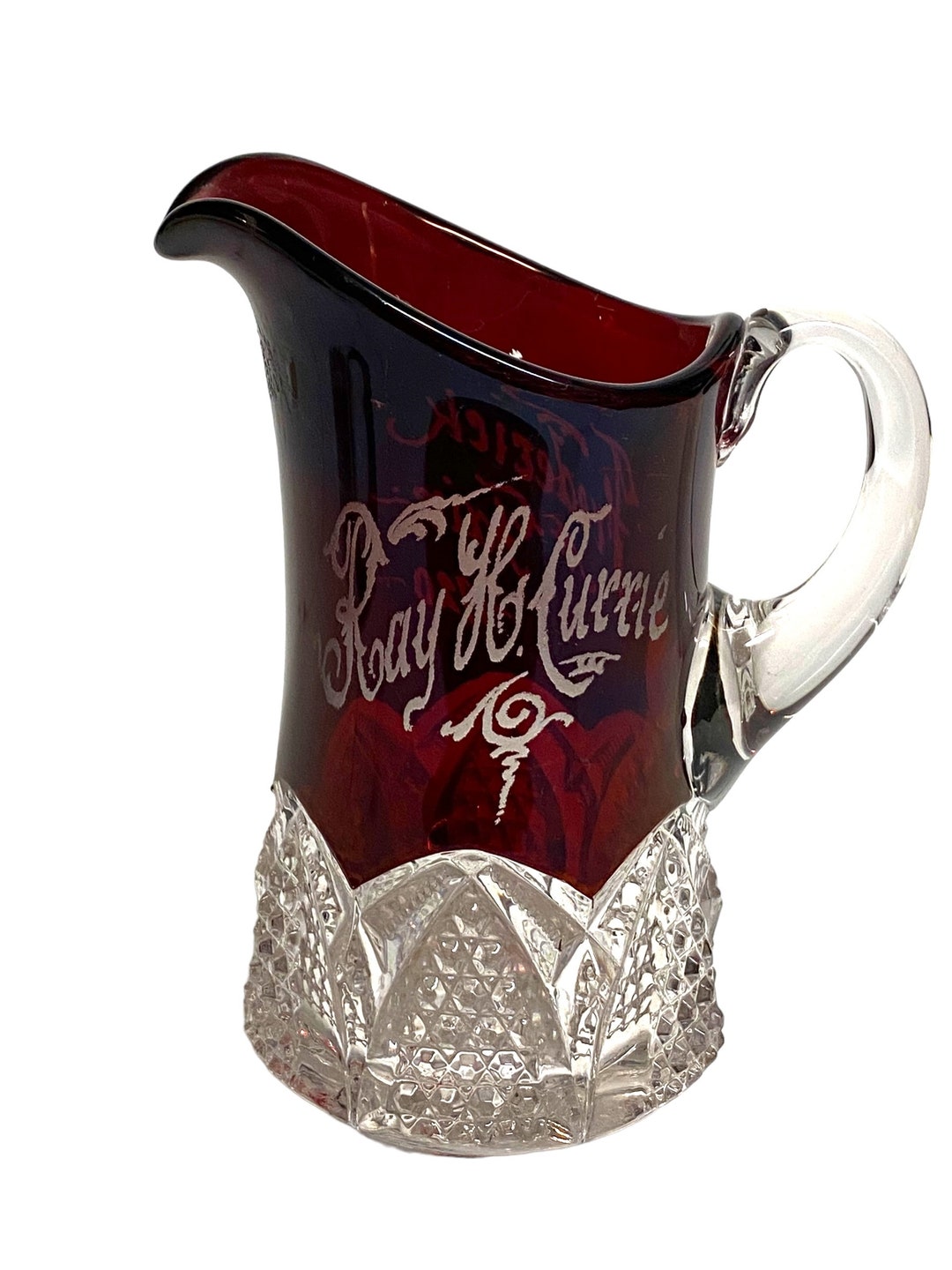 Rare Vintage Ruby Flash Pitcher, 1920 Frederick World's Fair, Souvenir ...