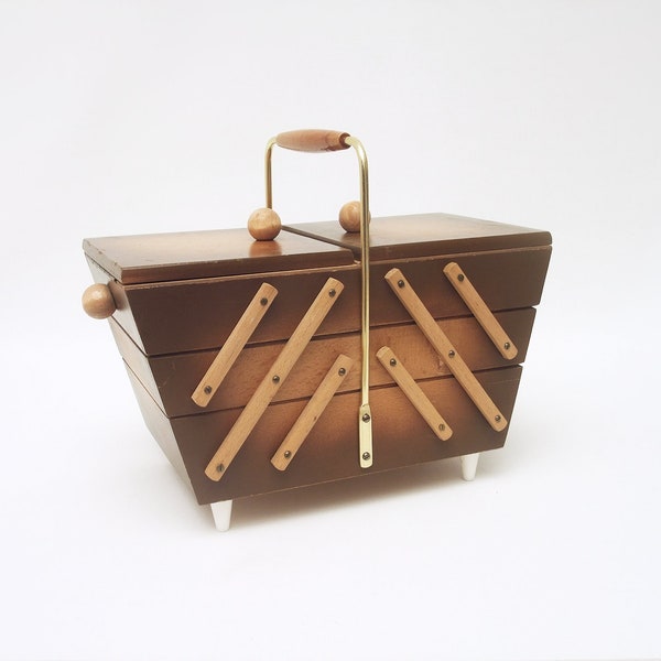 Wood Expandable Sewing Box - Etsy