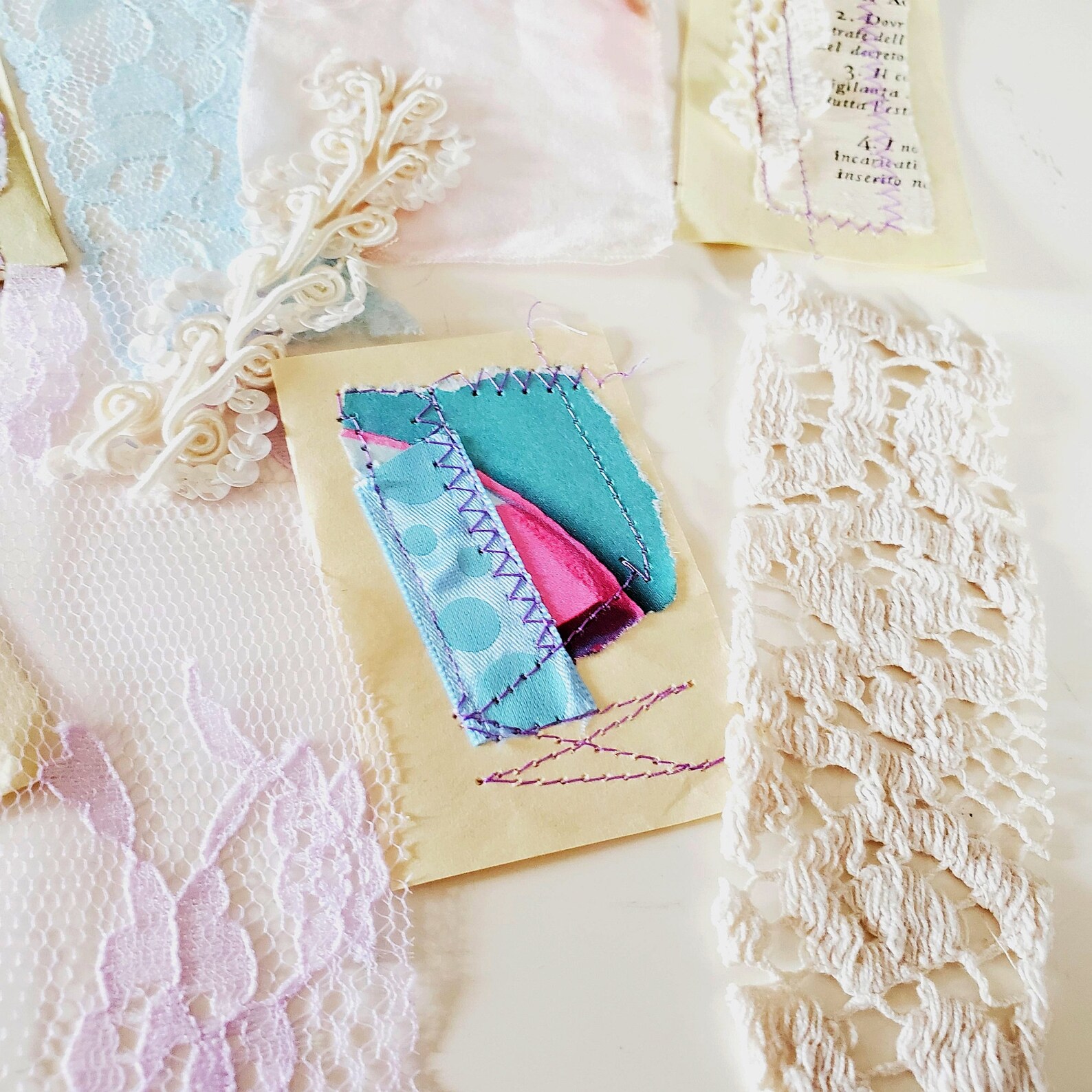 SEWN LACE Strips 10 Journal Ephemera Journalling Junk - Etsy