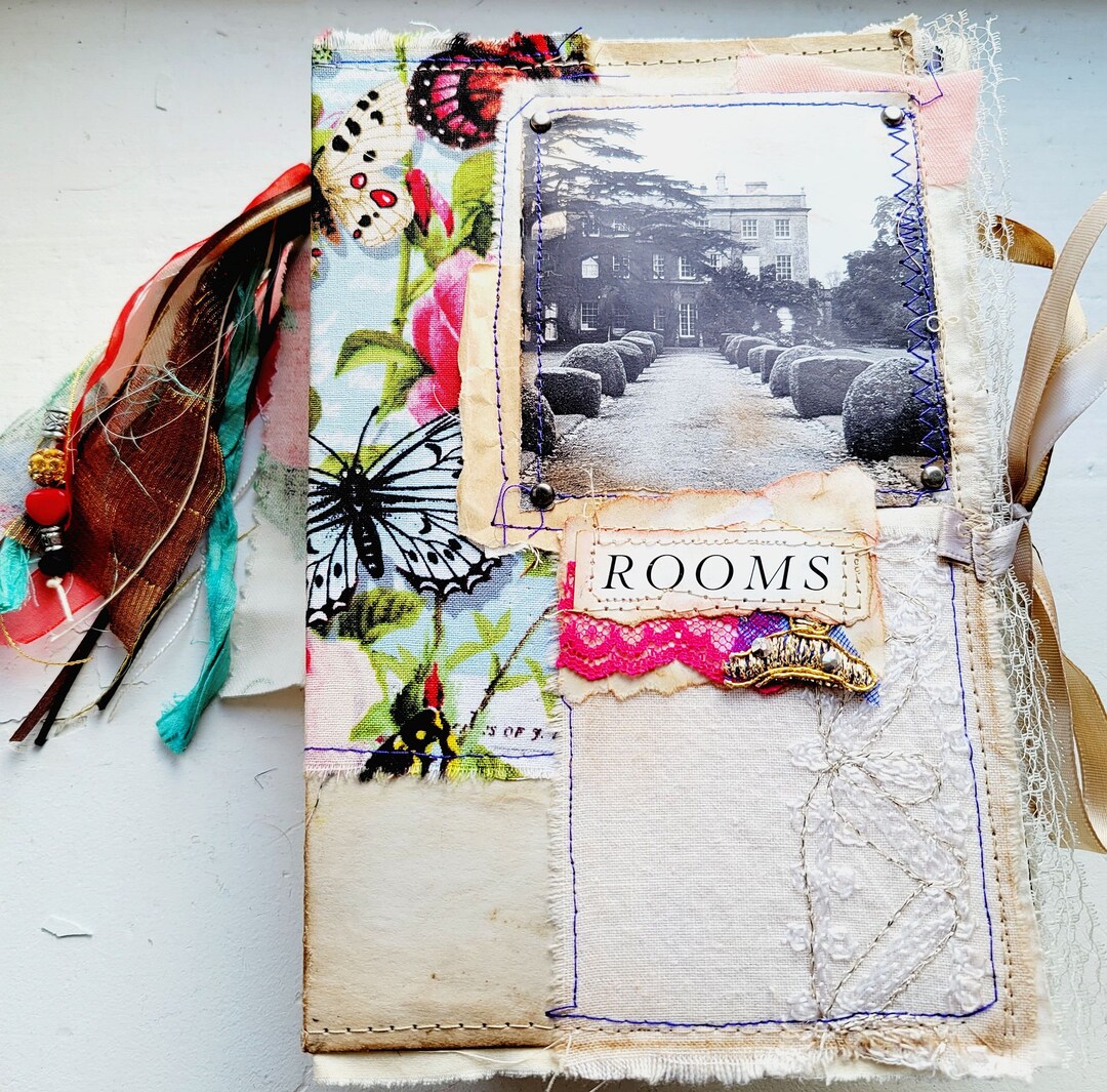 Journal COVER & Ephemera, ROOMS, Fabric Cover, FREE Shipping in N ...