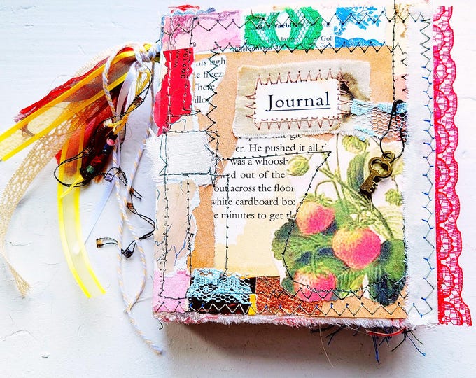 MINI Junk Journal, Strawberry, HANDMADE, Miniature Journal, NATURE ...