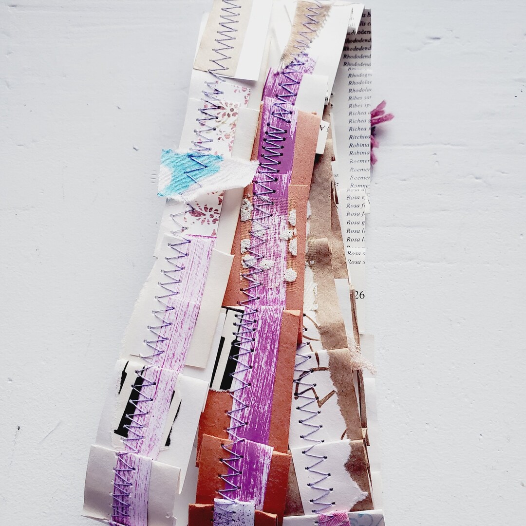 No.2 5' of SEWN Paper RUFFLES Strip, Junk Journals, Journal ...