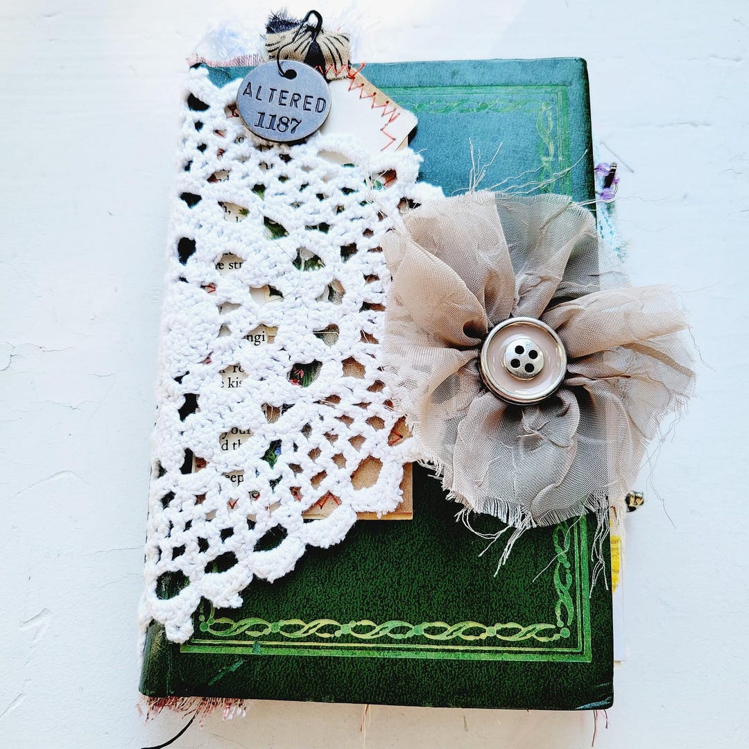 VINTAGE Junk Journal, ALTERED, Hard Cover, Handmade & Authentic ...