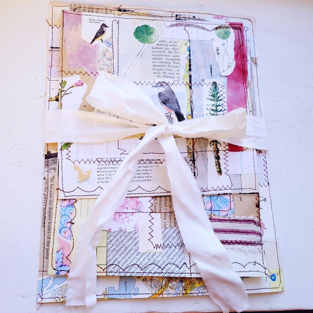 Masterboard ORIGINAL #11, Collaged & SEWN, for Junk Journal, HANDMADE ...
