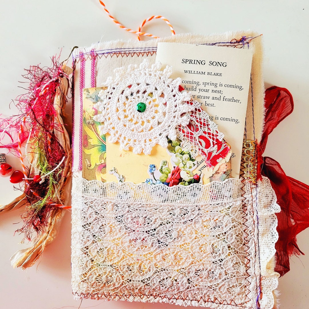 VINTAGE Junk Journal, SPRING Song, Handmade, FREE Shipping in N ...