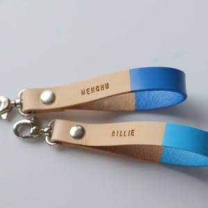 Personalized Leather Keychain Custom Name Leather Key Ring - Etsy