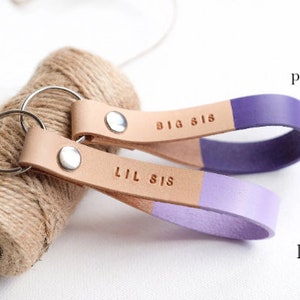 Personalized Leather Keychain Custom Name Leather Key Ring - Etsy