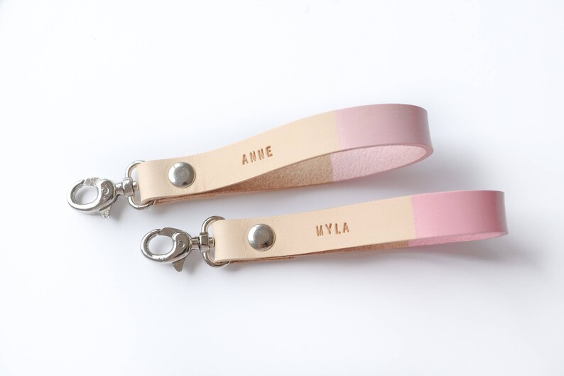 Personalized Leather Keychain Custom Name Leather Key Ring - Etsy