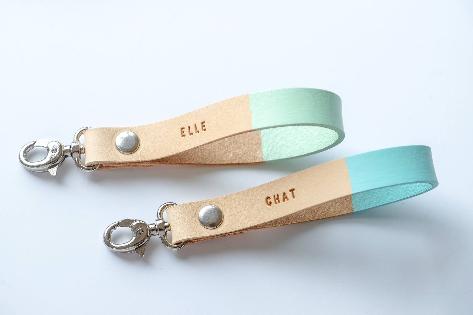 Personalized Leather Keychain Custom Name Leather Key Ring - Etsy